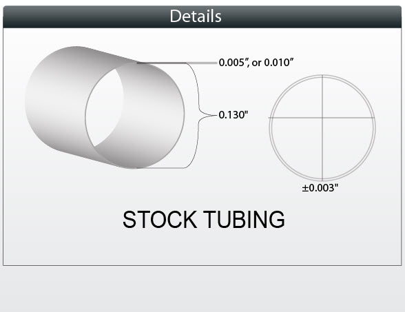 72D Pebax™ Stock Tubing French Size 10, OD 0.130” +/-0.003”